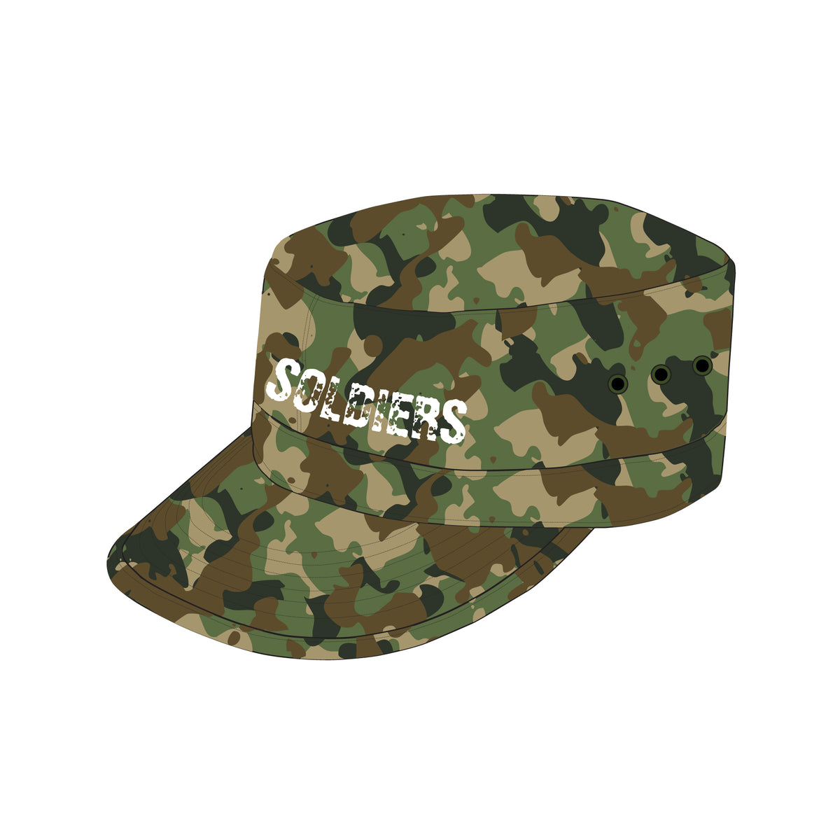 Military Army Castro Hat/Cap - Mockup and Template - 18 Angles, Layere ...